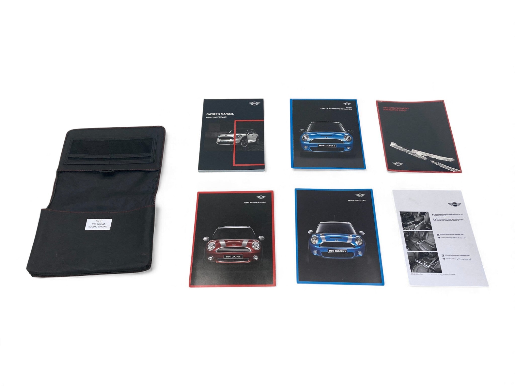 2012 Mini Cooper Owner's Manual and Technical Literature & Case R60 R6 – ALLMAG Auto Parts
