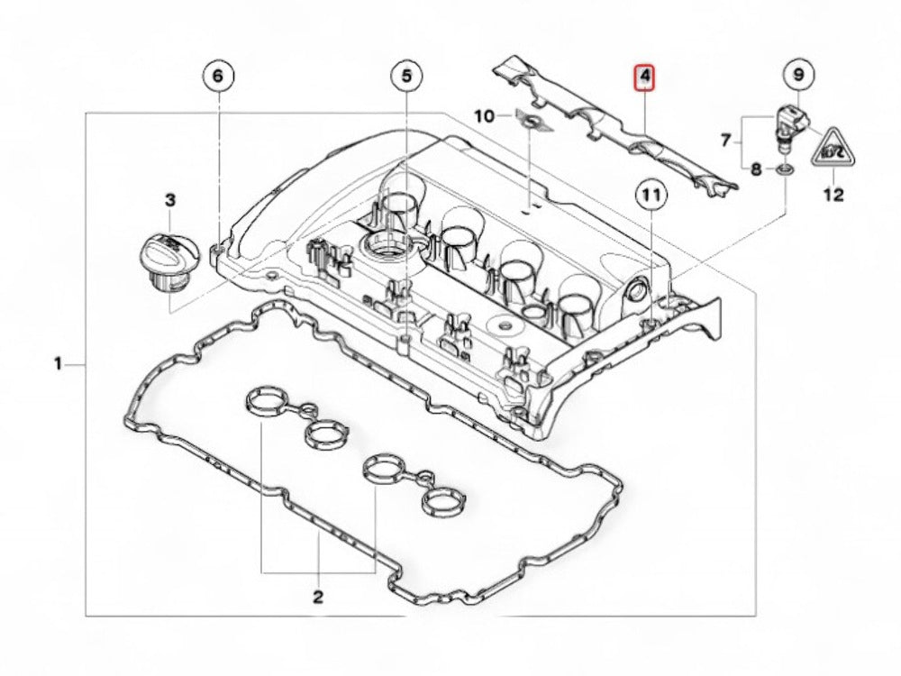 Mini Cooper S JCW Valve Cover Coil Trim Cover N14 11127561715 07-11 R5 ...