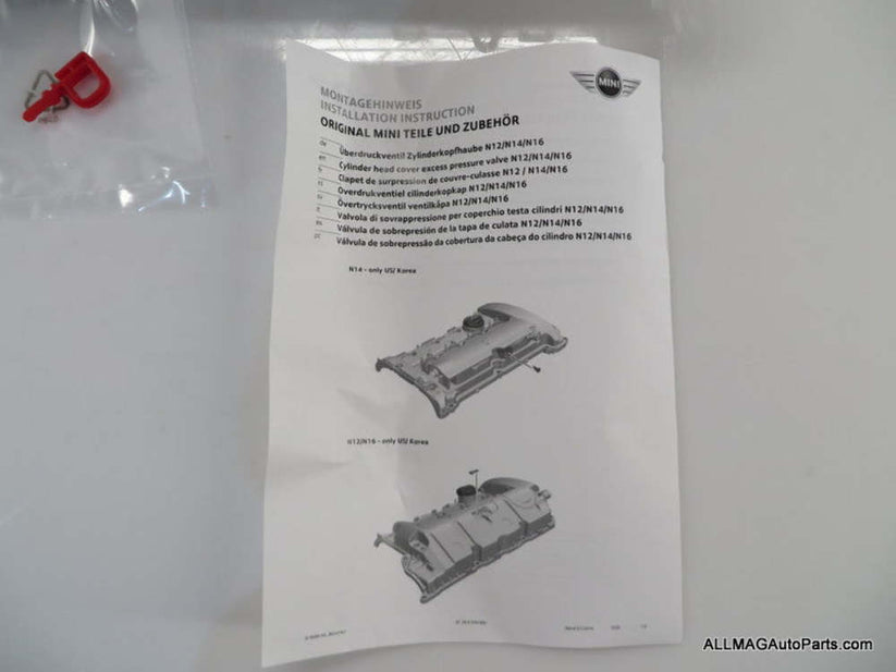 Mini Cooper Engine Valve Cover N12 N16 New OEM 07-16 11127646554 R5x ...