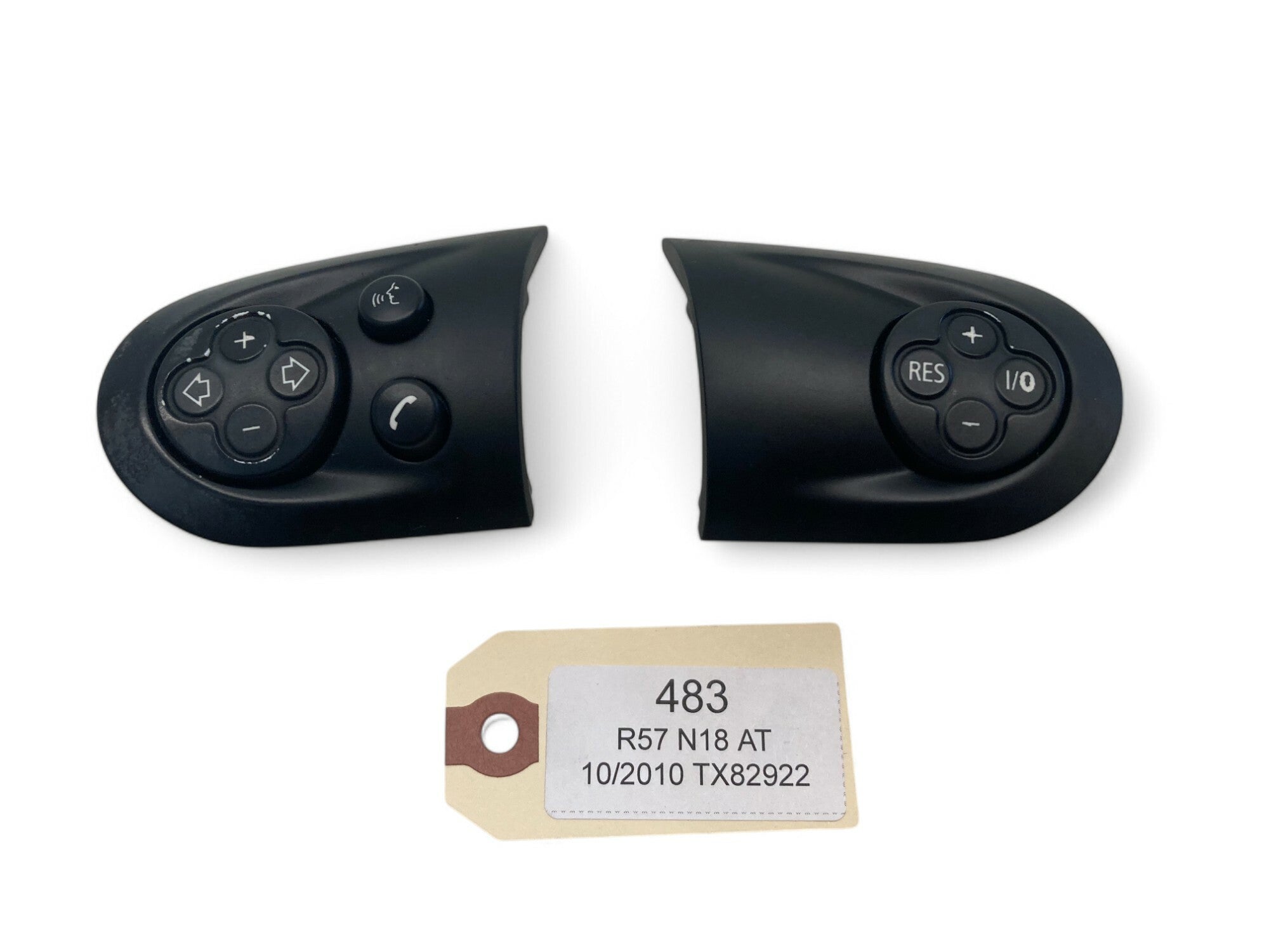 Mini Cooper Black Radio and CC Button Set 32309289676 2011-2016 R5x R6 ...