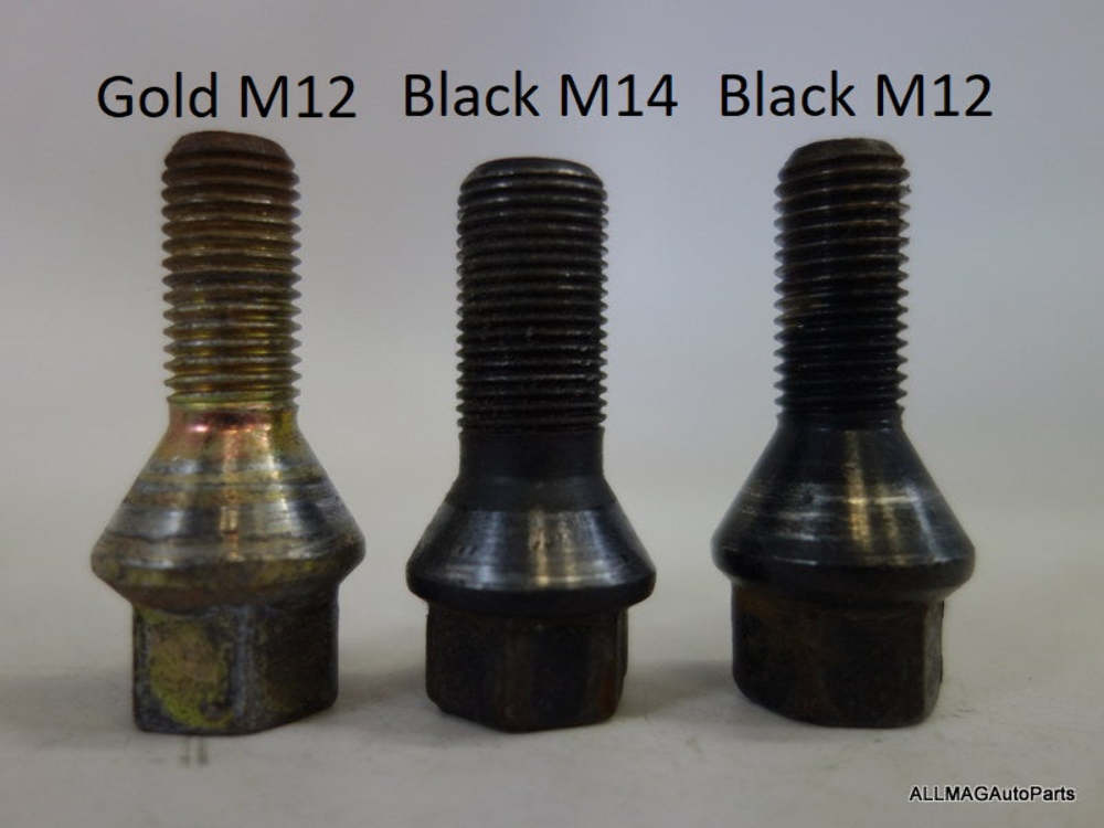 Mini Cooper Wheel Bolts Gold M12x1.5 36136781150 02-06 R50 R52 R53 ...