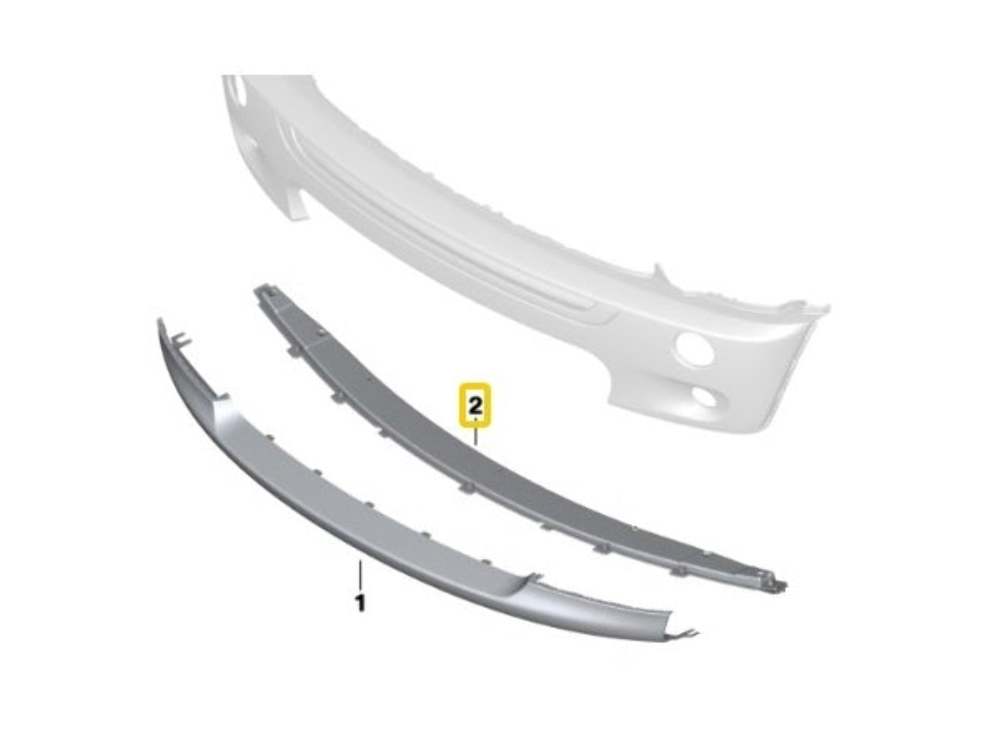 Mini Cooper S Front Bumper Lower Trim NEW 51111504252 02-08 R52 R53 ...