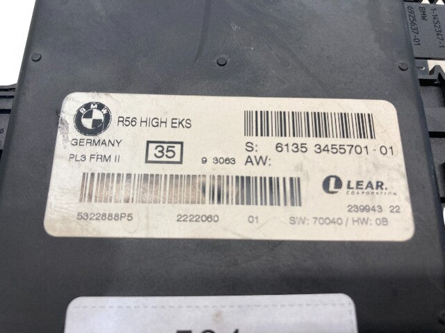 Mini Cooper Cabrio Footwell Control Module FRM 2 61353455701 09-10 R56 ...