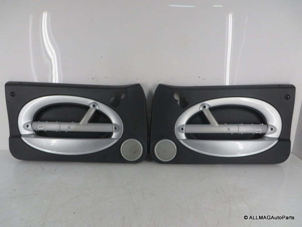 Mini Cooper Door Panels Panther Black w/Silver Trim Non H/K 05-08 R50 ...