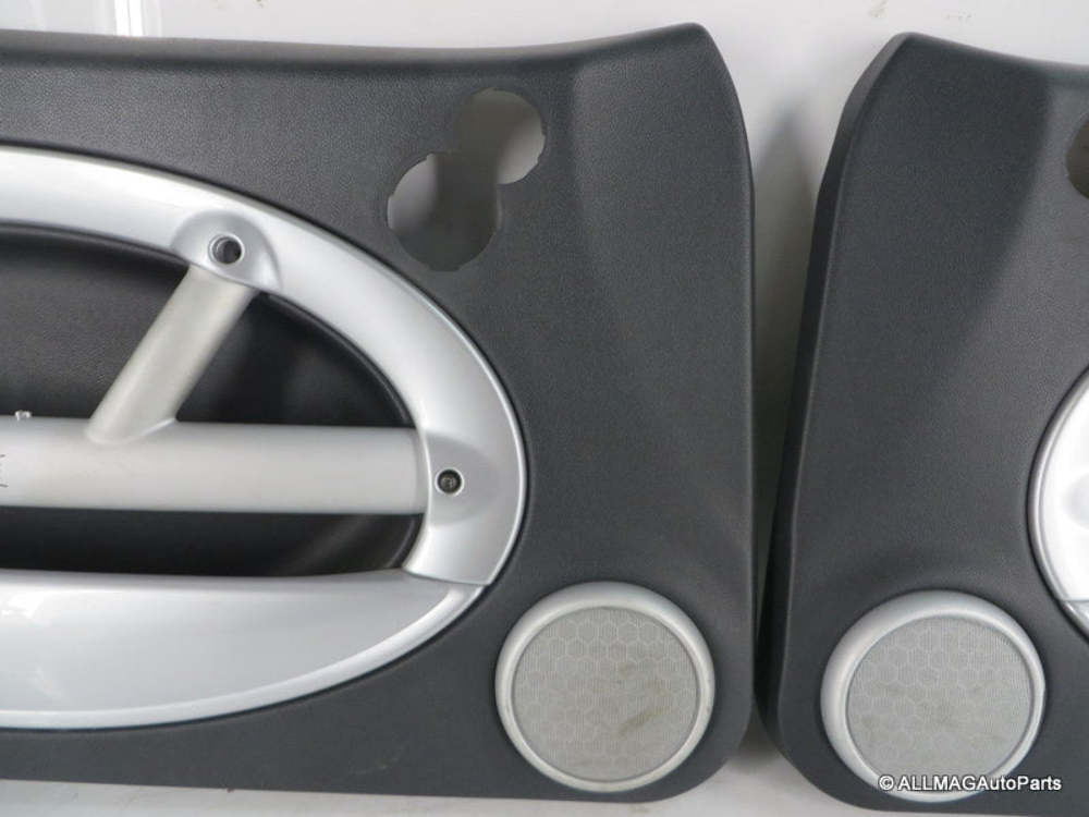 Mini Cooper Door Panels Panther Black w/Silver Trim Non H/K 05-08 R50 ...